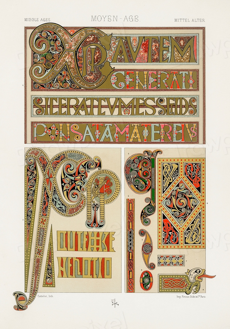 Middle-Ages pattern. Digitally enhanced our | Free Photo Illustration ...