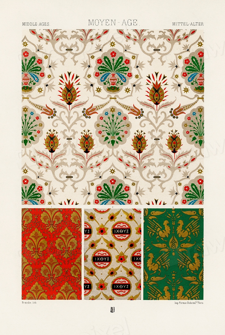 Middle-Ages pattern. Digitally enhanced our | Free Photo Illustration ...