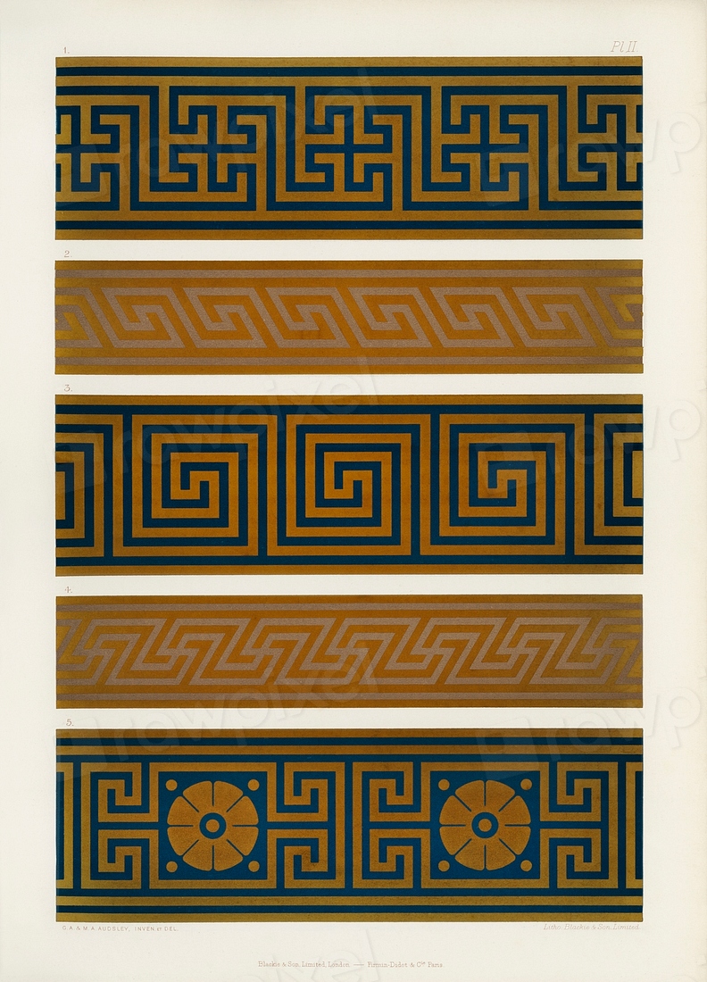 Antique Greek pattern. Digitally enhanced | Free Photo Illustration ...