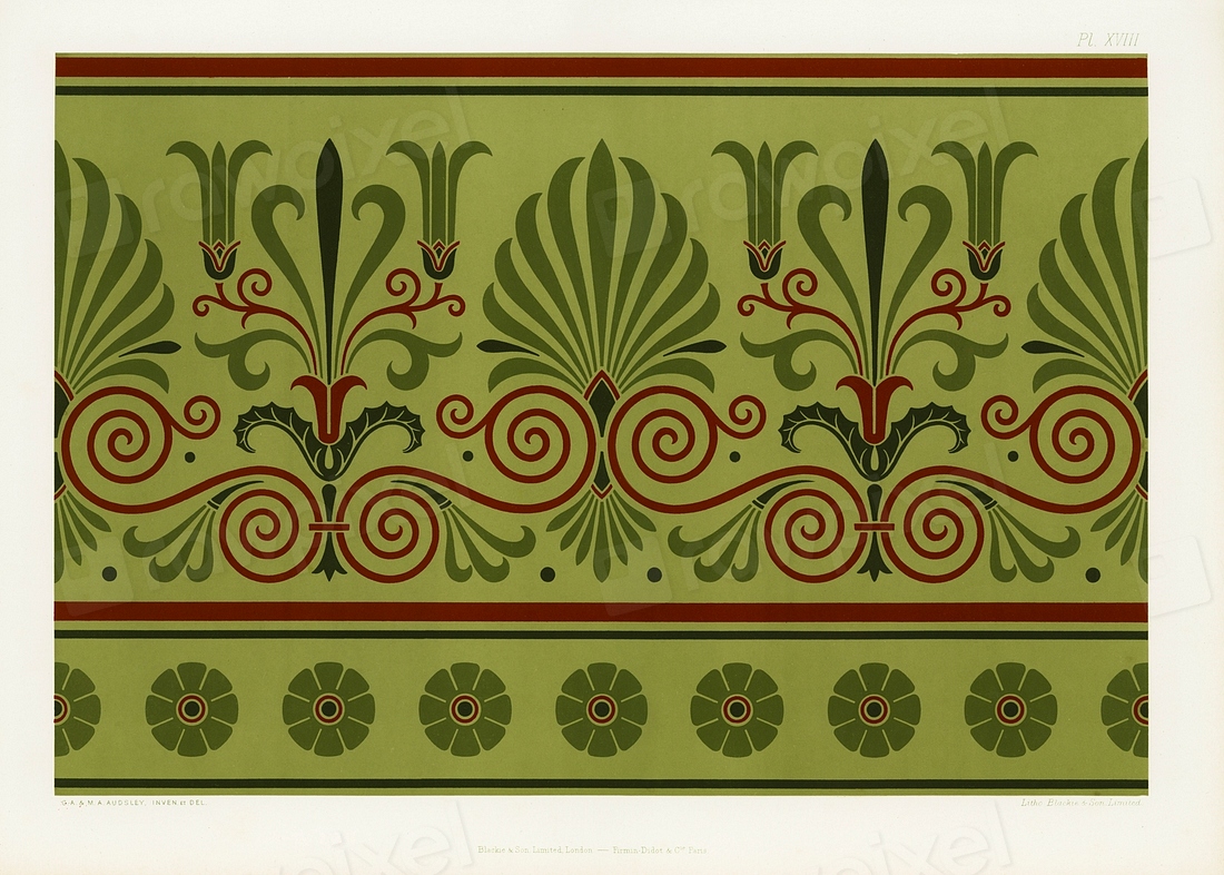 Greek pattern. Digitally enhanced our | Free Photo Illustration - rawpixel