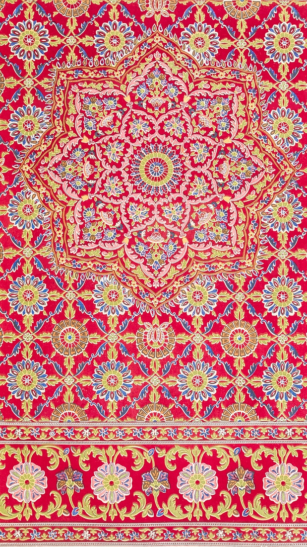 Vintage pattern phone wallpaper, red | Premium Photo - rawpixel