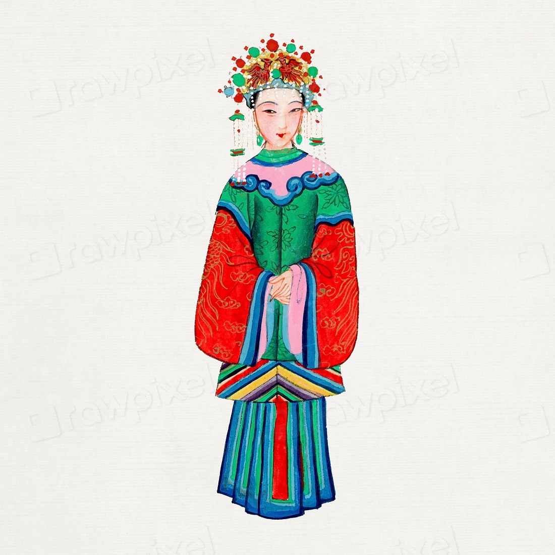 Princess imperial costume illustration psd | Premium PSD - rawpixel