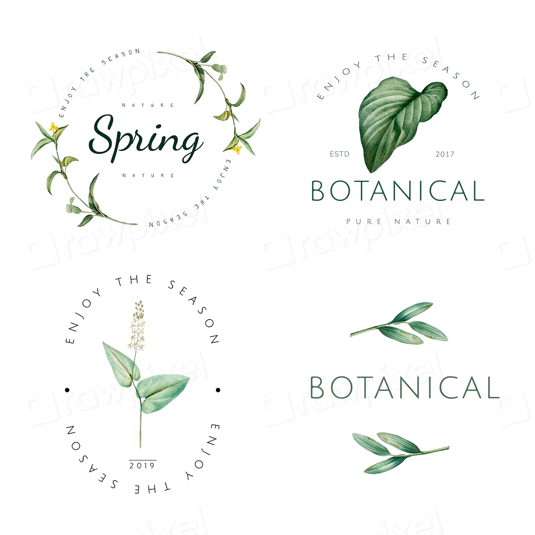 Nature and plant logo vector | Premium Vector - rawpixel