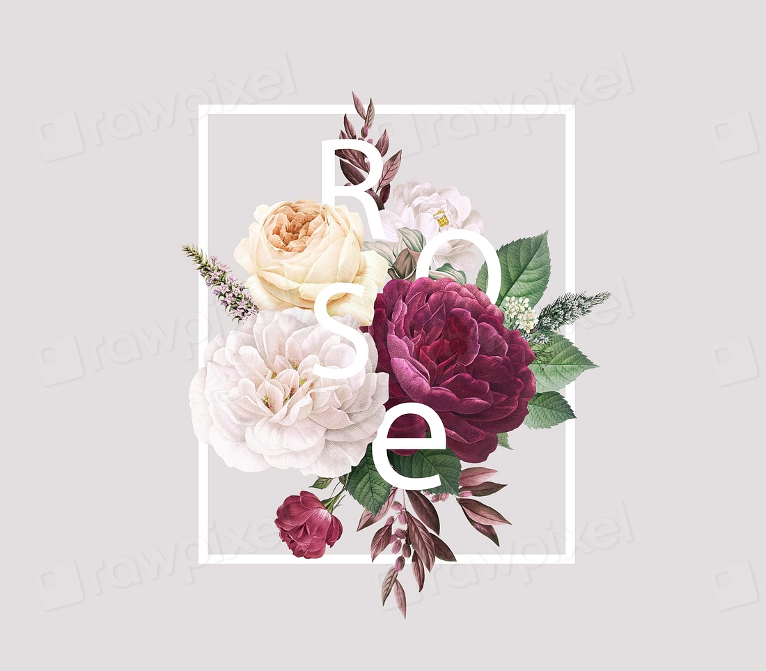 Vintage blooming roses design element | Premium PSD - rawpixel