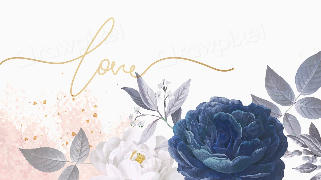 Blue roses themed card template | Premium Vector - rawpixel