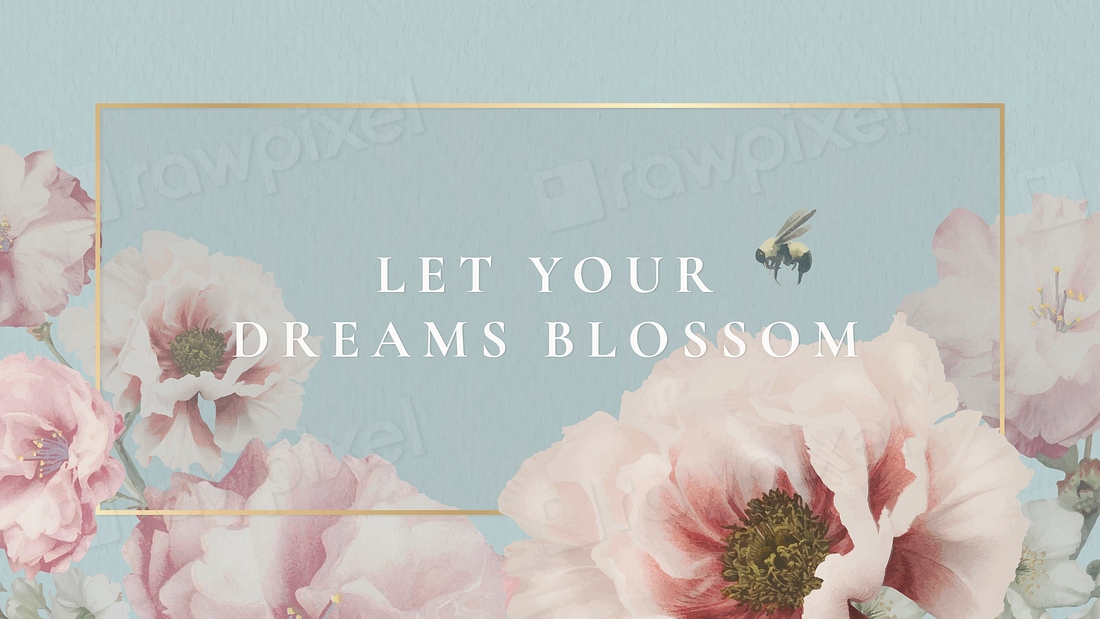 Let your dreams blossom frame | Premium Vector - rawpixel