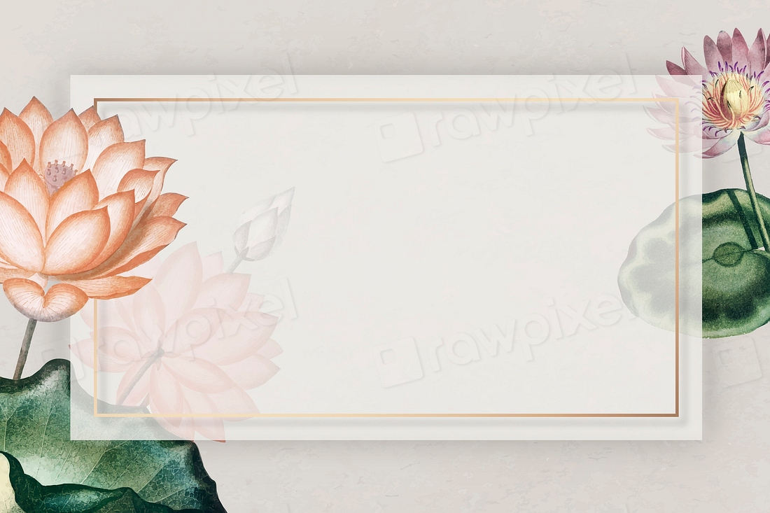 Blank colorful water lilies frame | Premium Vector - rawpixel