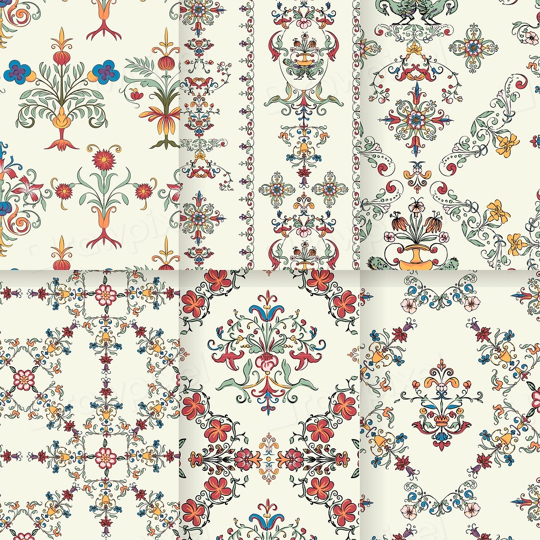 Vintage flourish patterns | Premium Vector - rawpixel