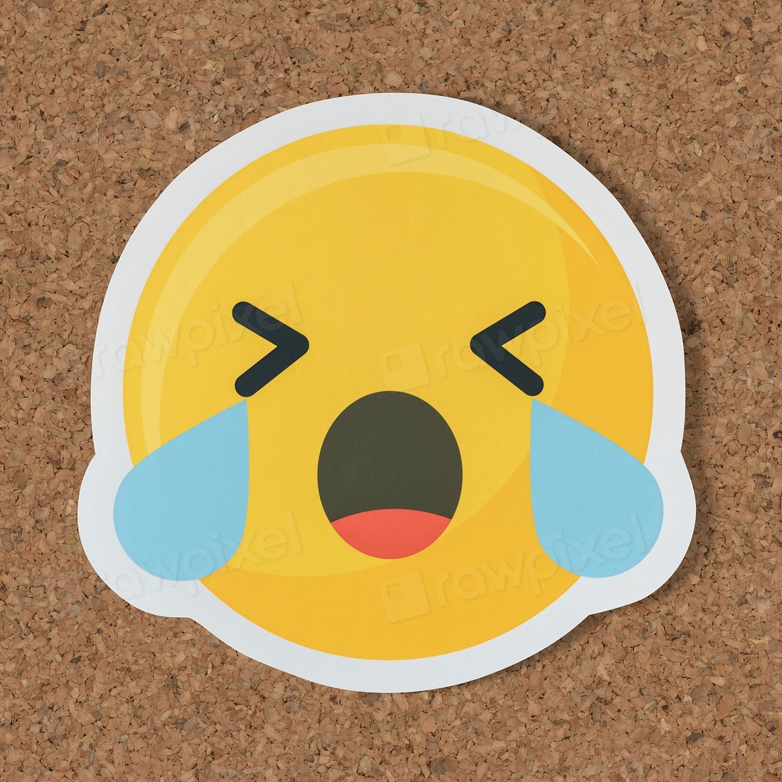 Sad crying face emoticon symbol | Free Photo - rawpixel