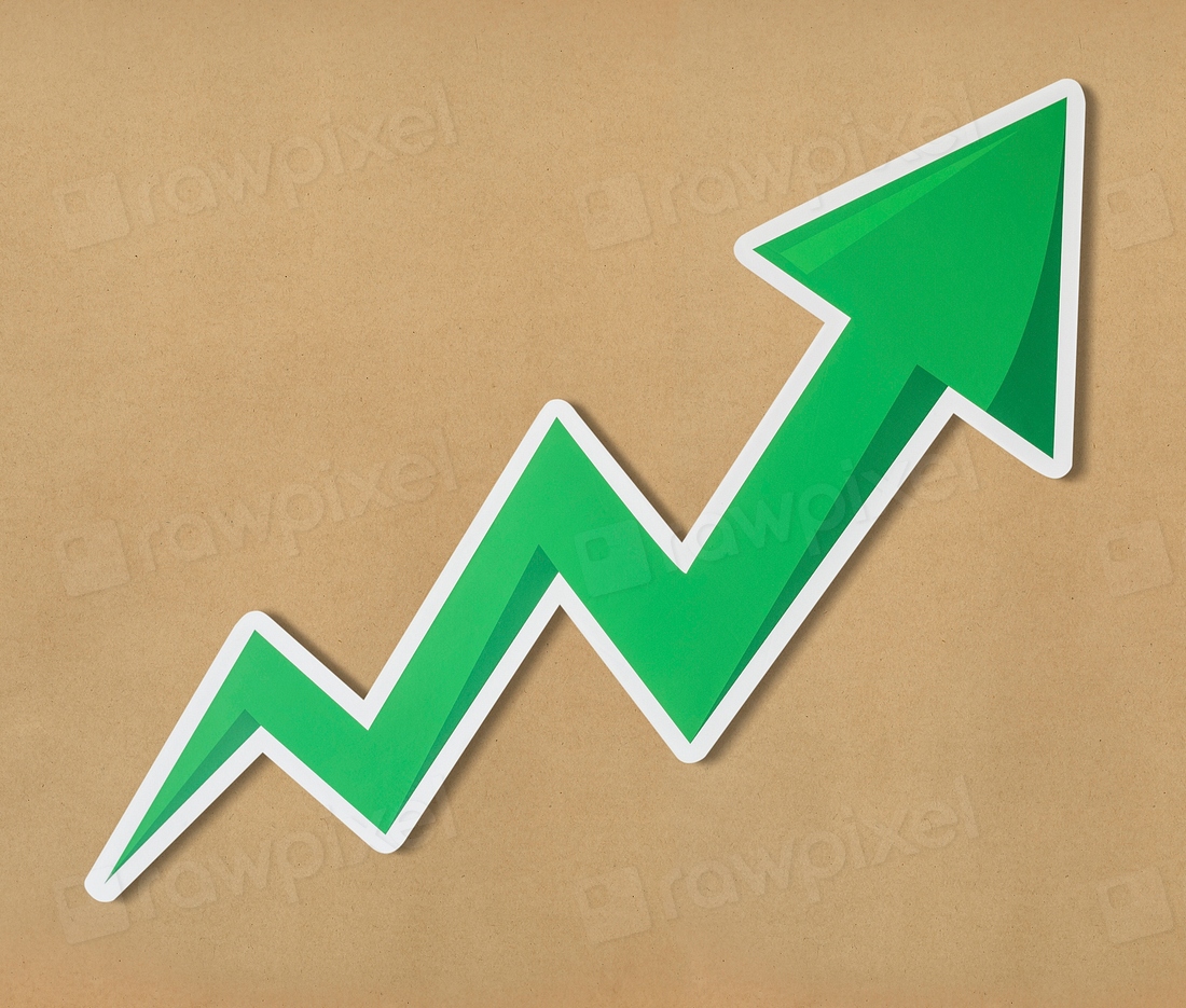 Growth up arrow icon isolated | Free Photo - rawpixel