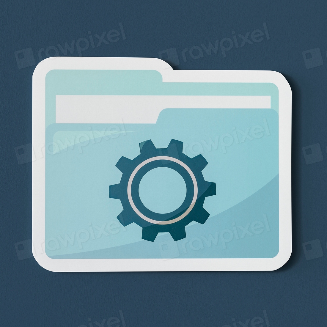 Paper cut settings folder icon | Free Photo - rawpixel