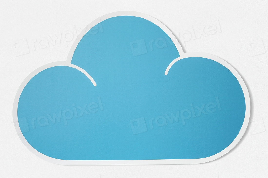 Blue cloud cut out icon | Premium PSD - rawpixel