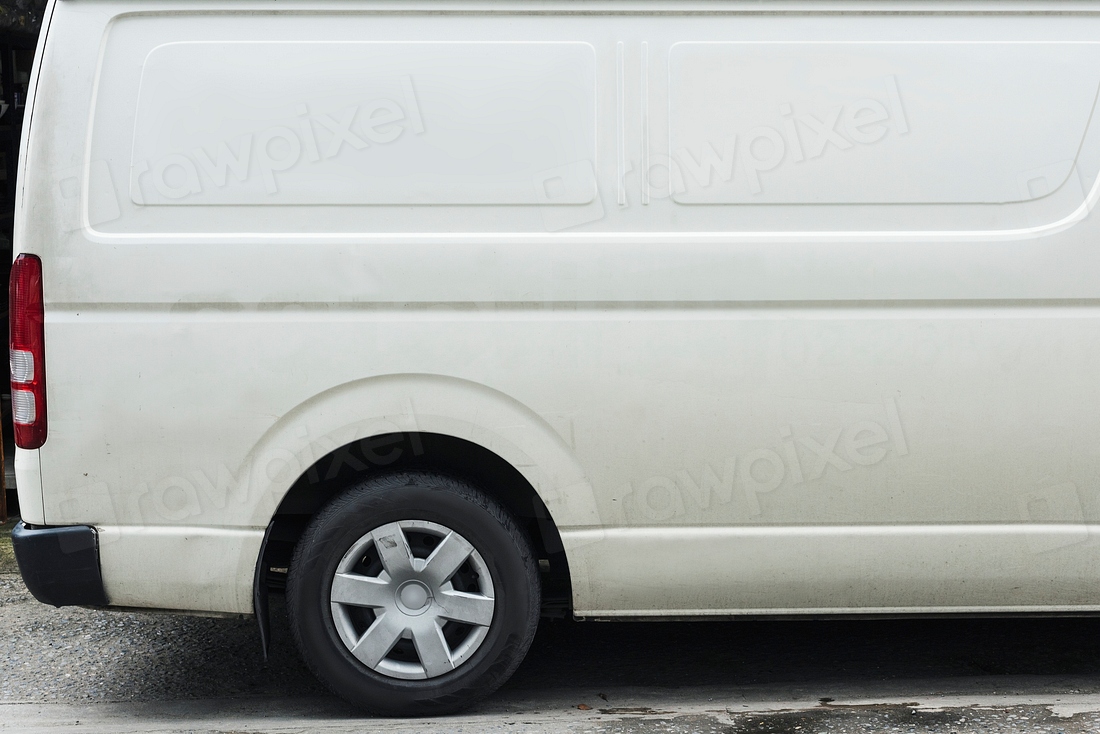Close white van mockup | Premium PSD Mockup - rawpixel