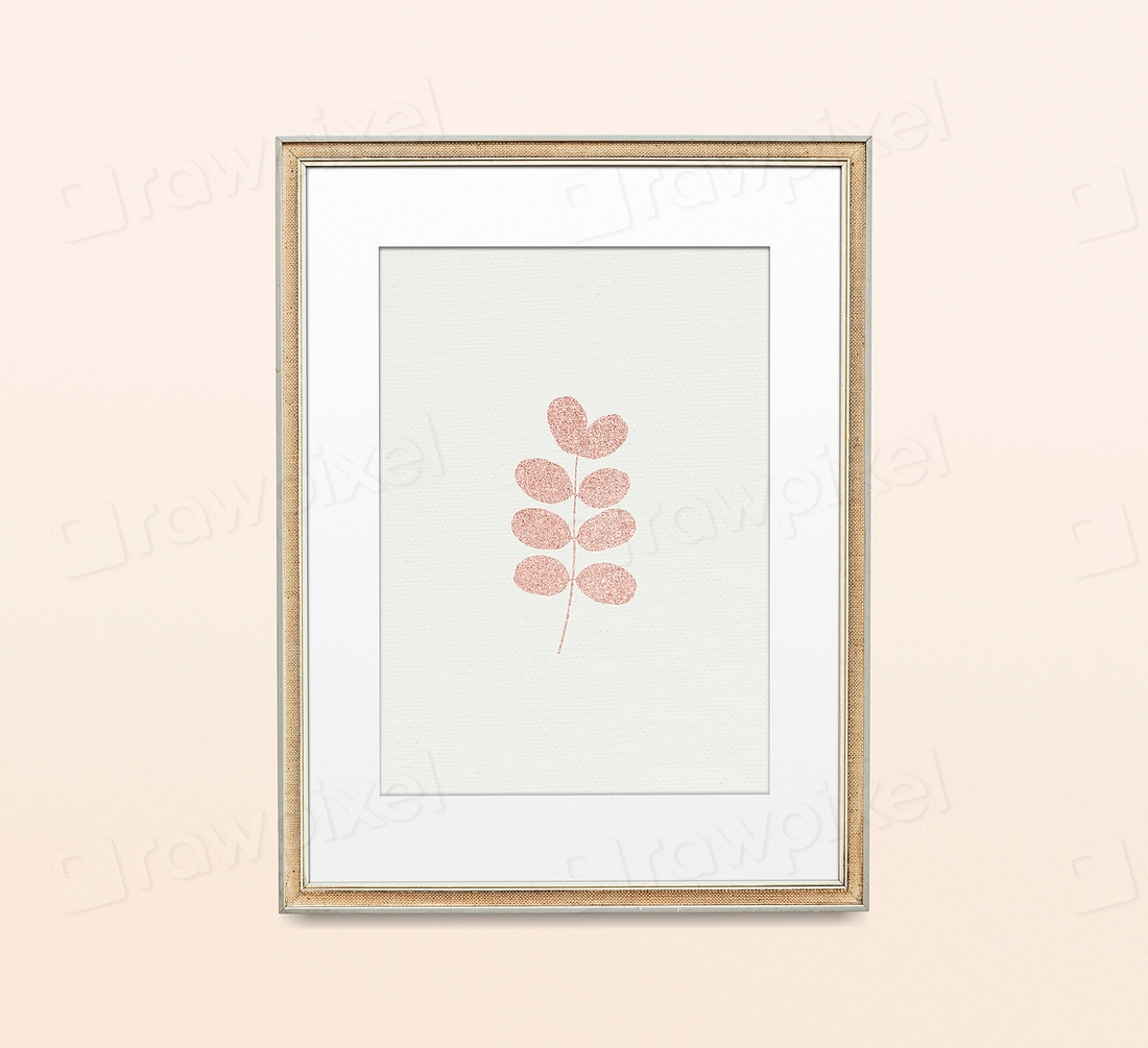 Gold picture frame mockup illustration | Premium PSD Mockup - rawpixel