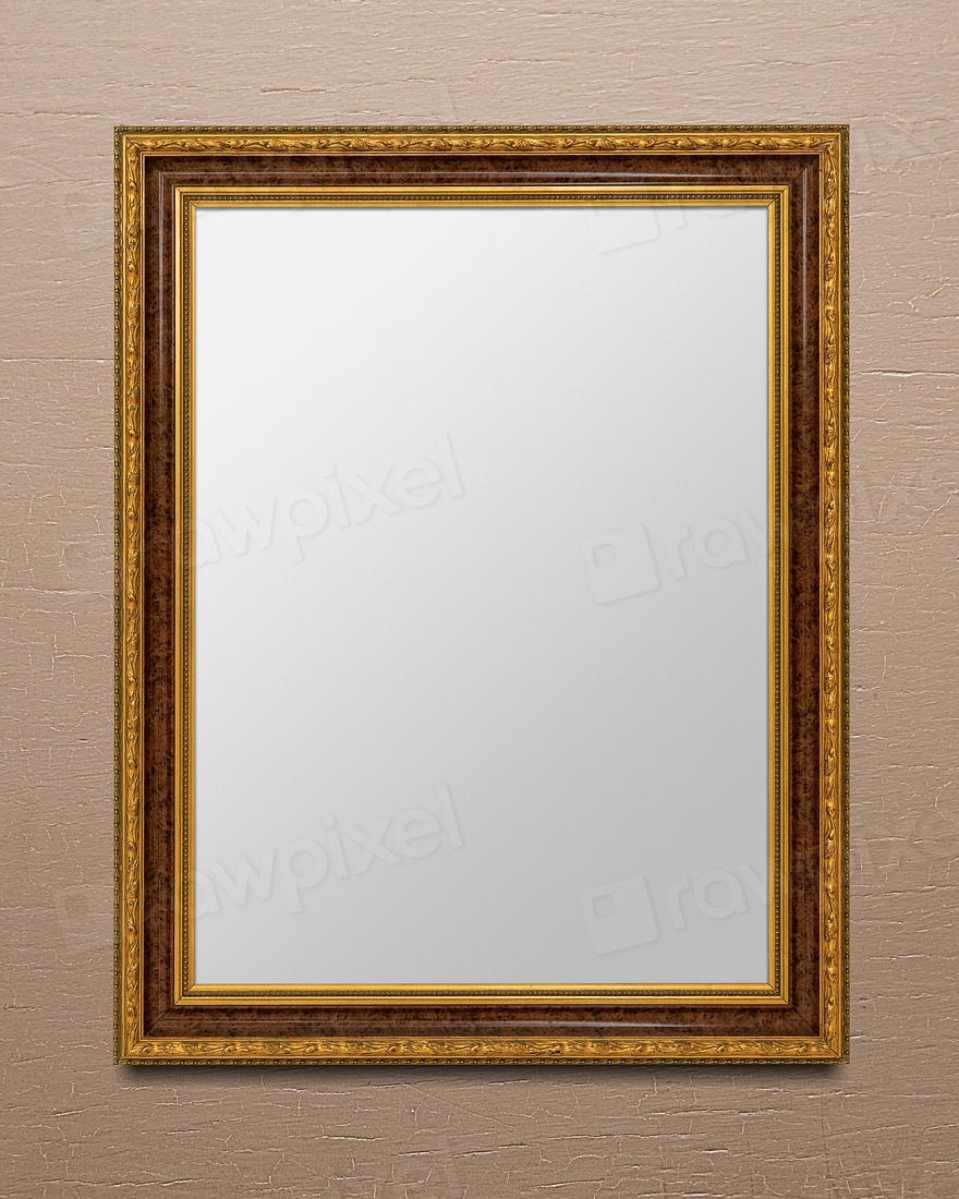 Vintage rectangle gold picture frame | Premium PSD Mockup - rawpixel