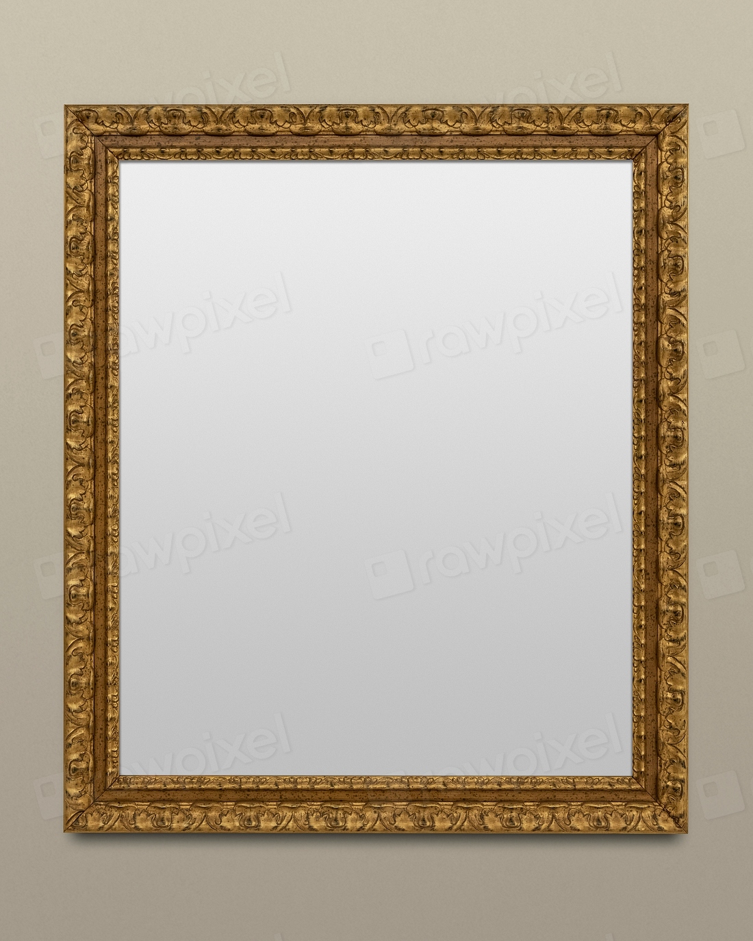 Vintage rectangle gold picture frame | Premium PSD Mockup - rawpixel