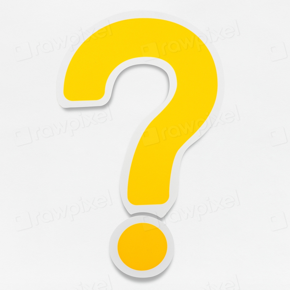 Yellow question mark sign ? | Premium PSD - rawpixel