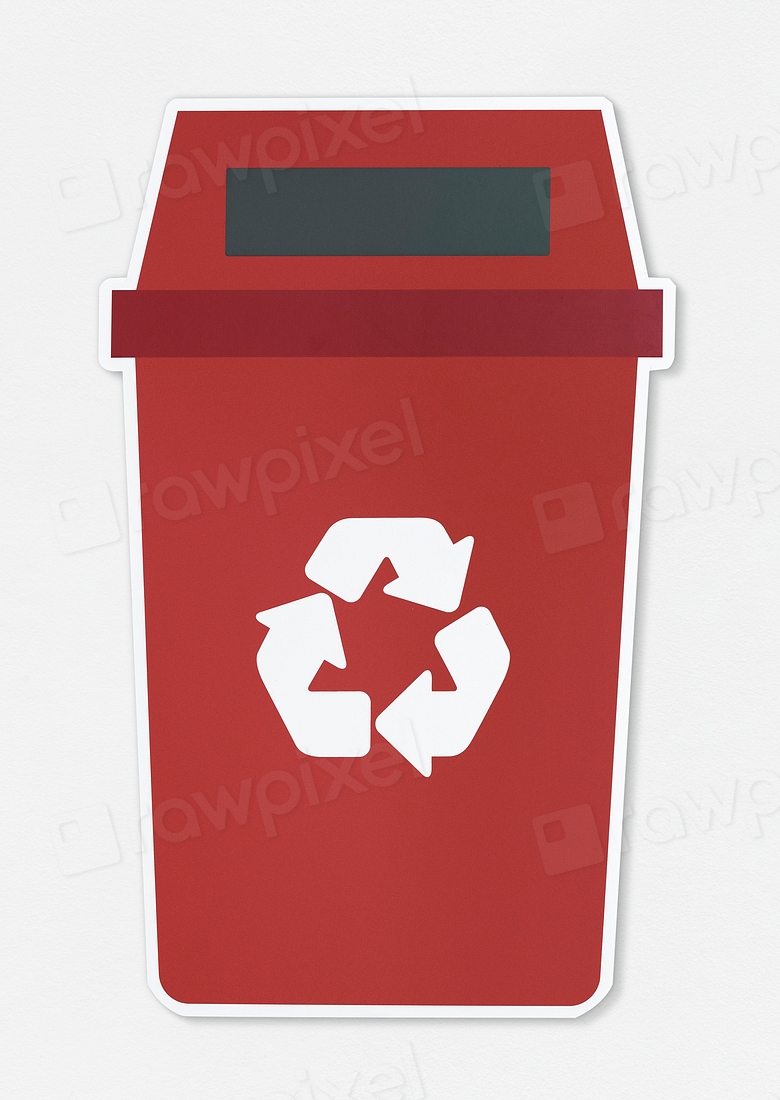 Red trash recycle symbol | Premium PSD - rawpixel