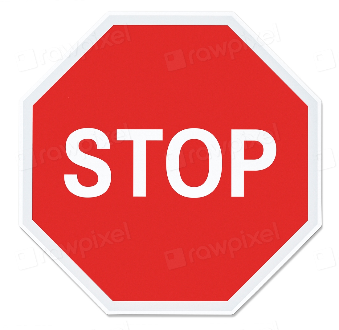 Stop street sign vector illustration | Premium PSD - rawpixel