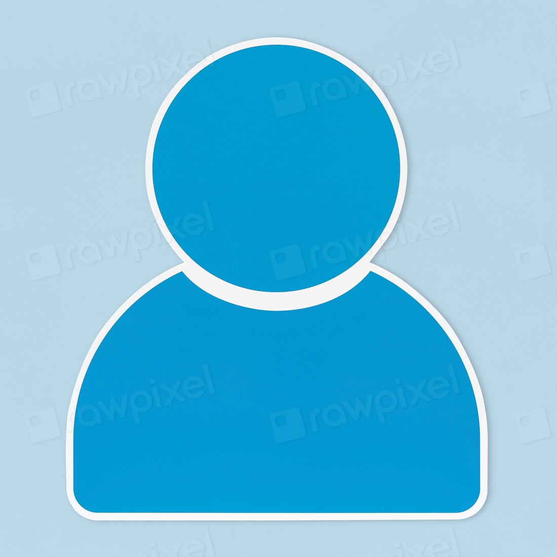 Blue user profile account icon | Premium PSD - rawpixel