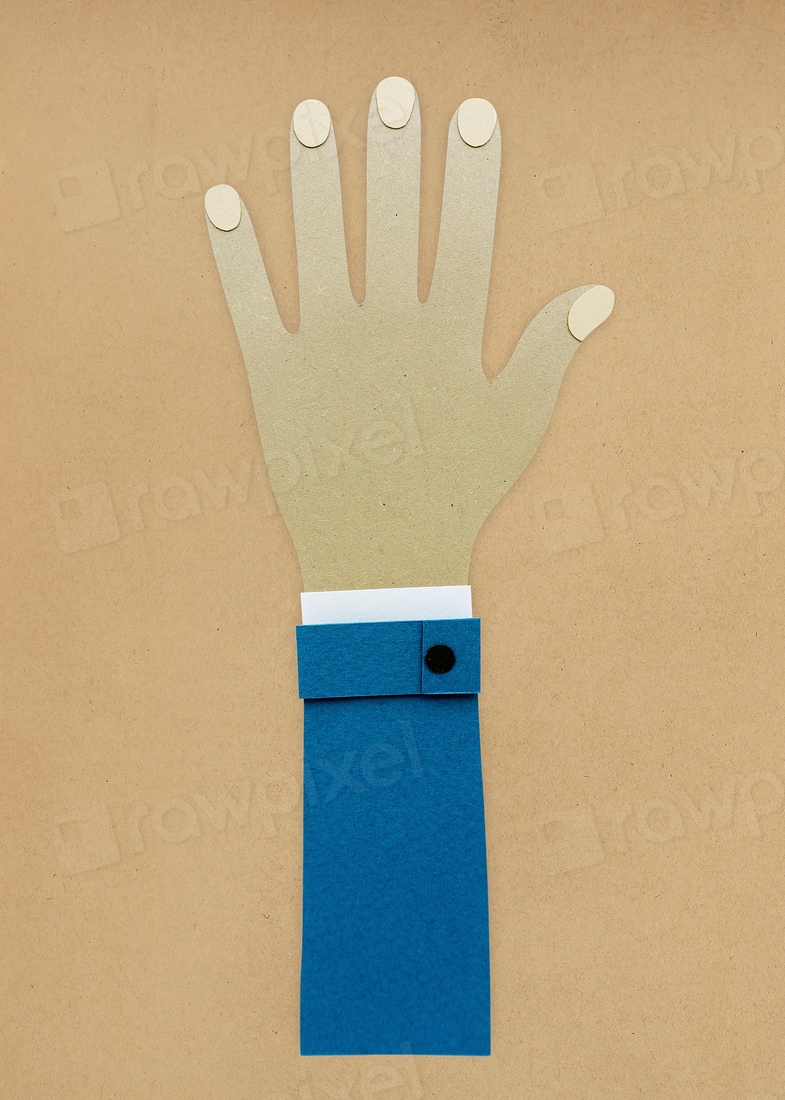 Paper craft of hand icon | Premium PSD - rawpixel