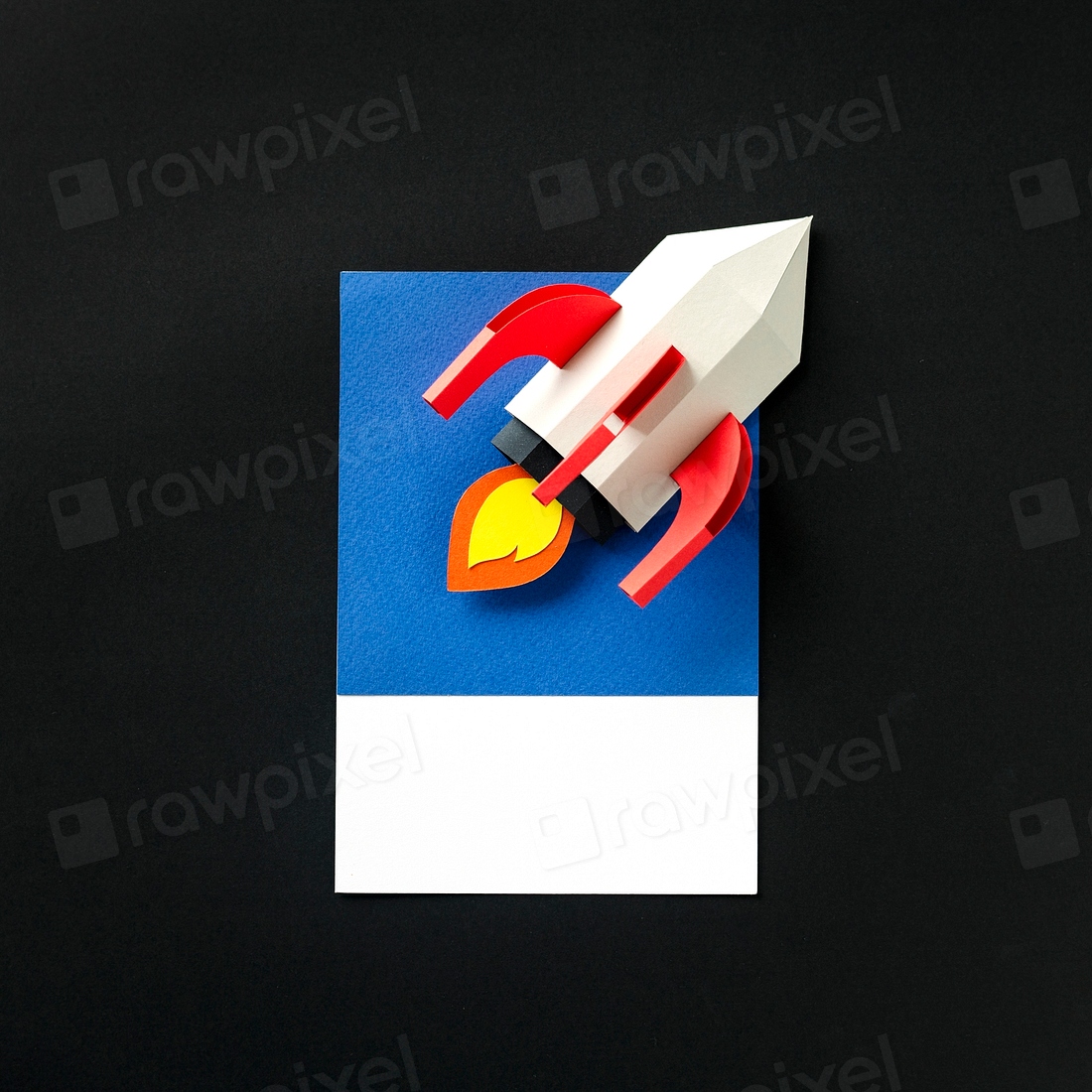 Paper craft art of a rocket | Premium Photo - rawpixel