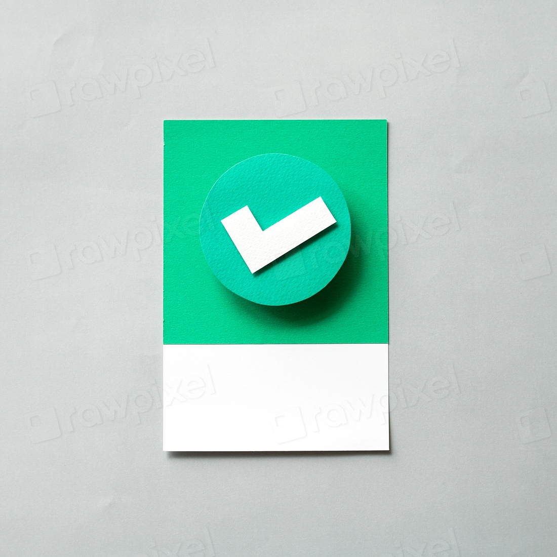 Paper craft art green check | Premium Photo - rawpixel