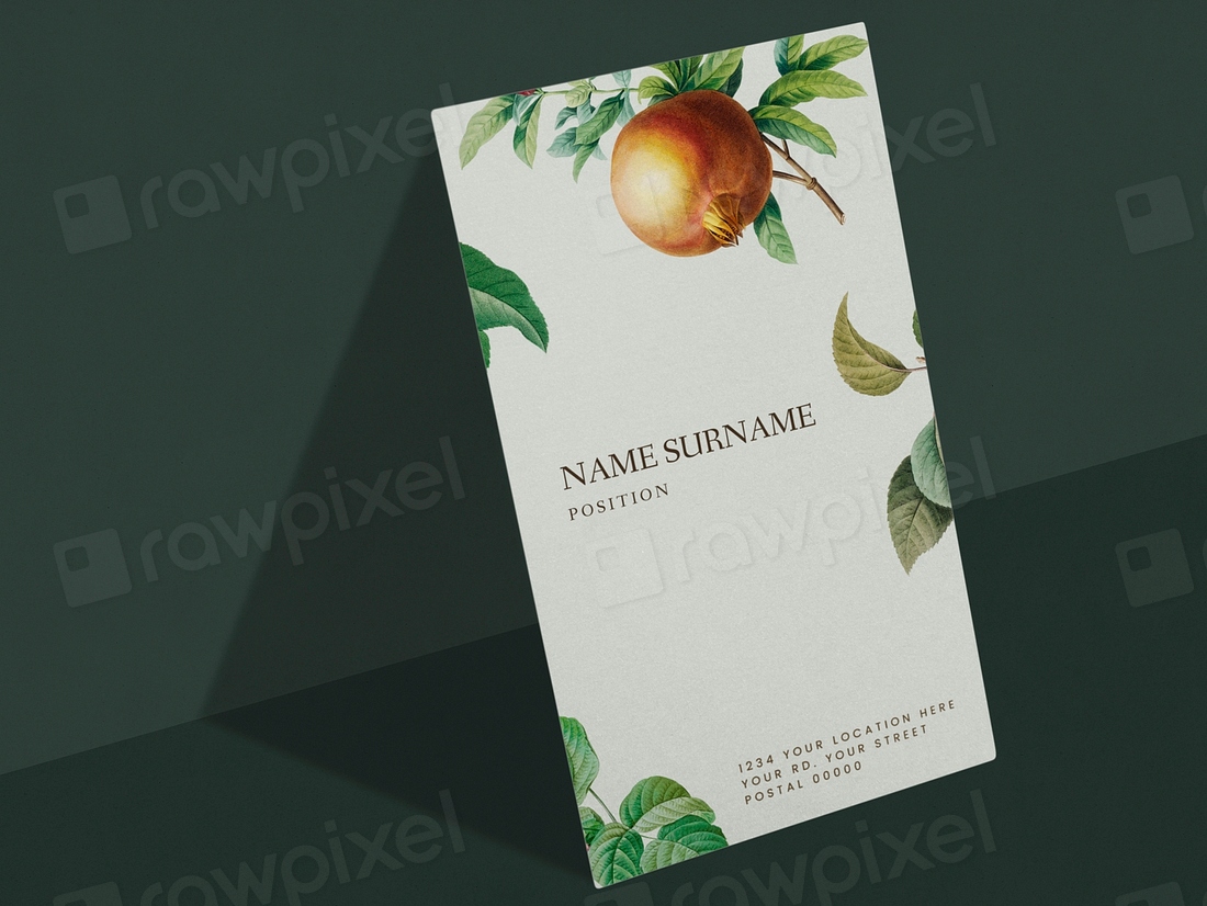 Vintage fruit business card template | Premium PSD Mockup - rawpixel