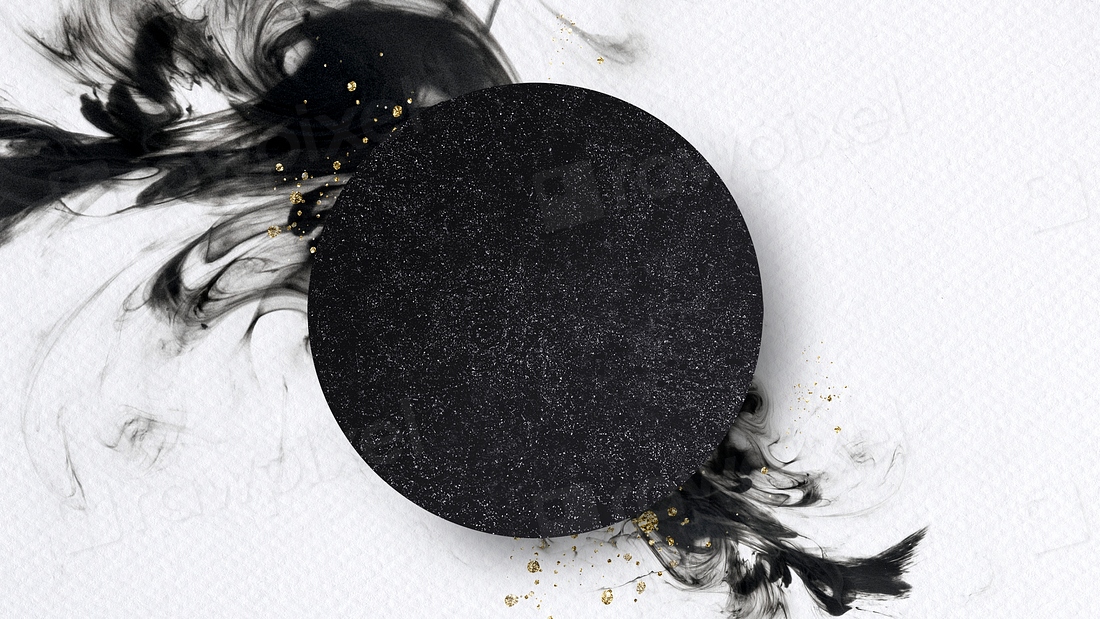 Round black abstract patterned background | Premium PSD - rawpixel