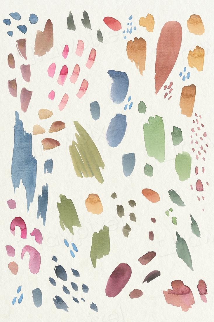 Colorful watercolor brush strokes background | Premium PSD - rawpixel