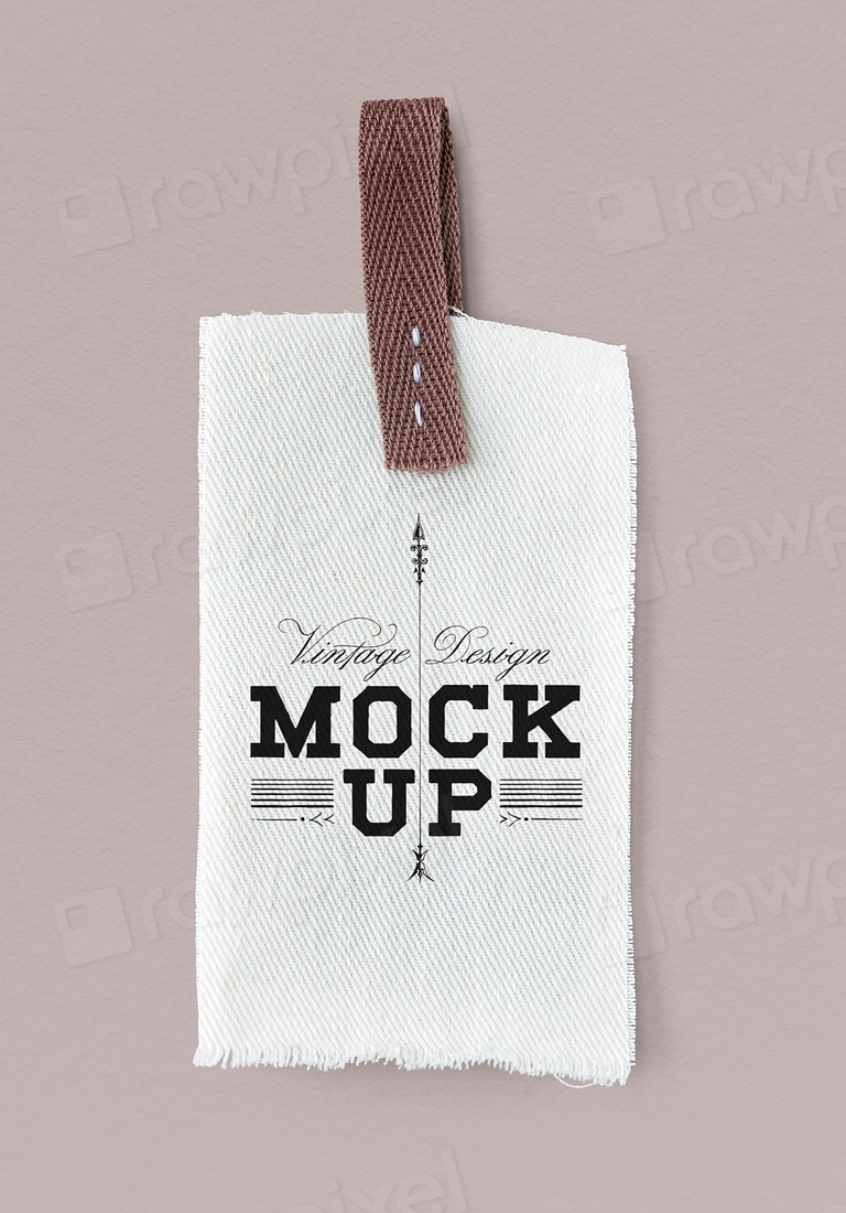 Fabric vintage design label mockup | Premium PSD Mockup - rawpixel