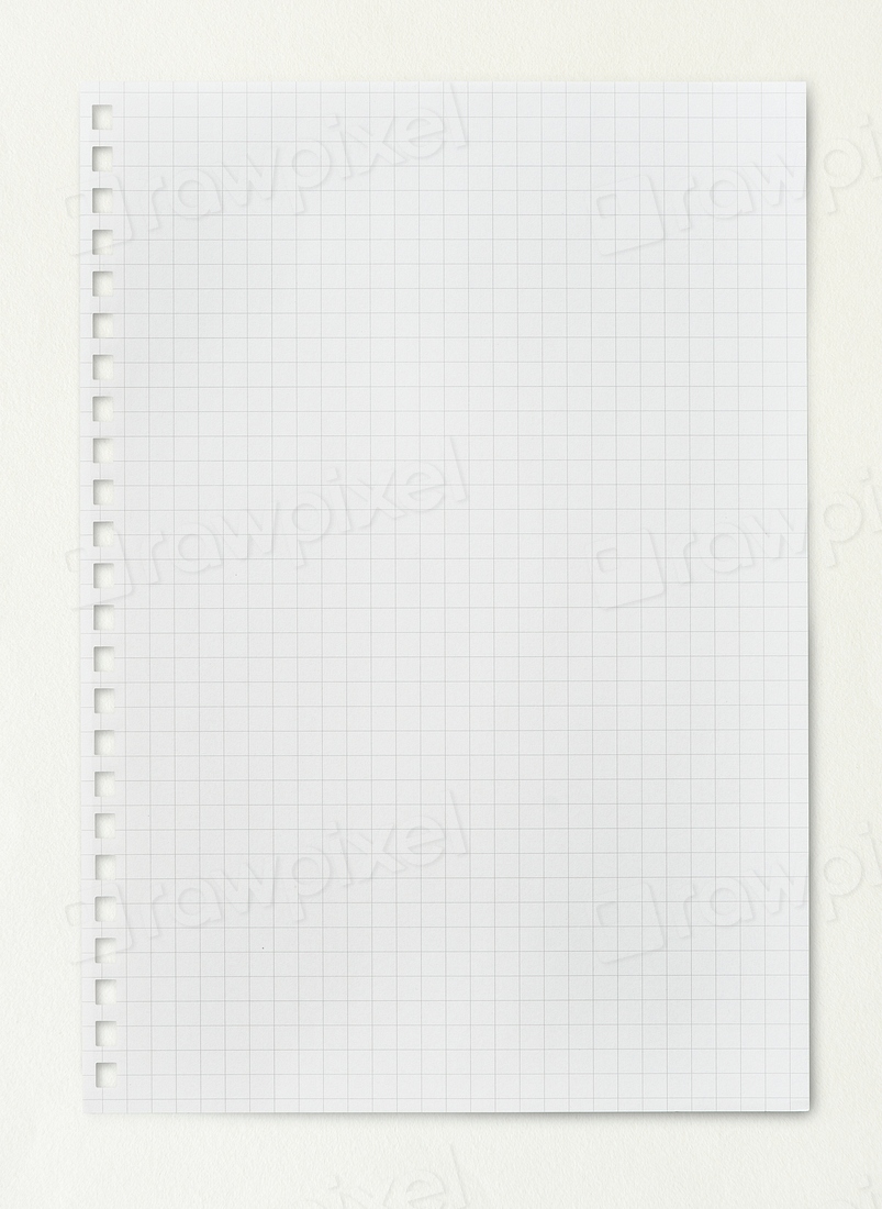 Blank white grid paper template | Premium PSD Mockup - rawpixel