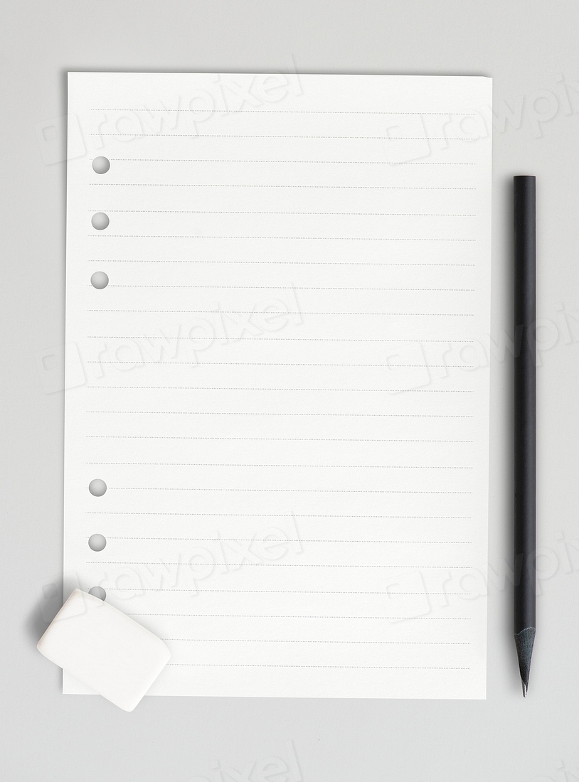 Blank white lined paper black | Premium PSD Mockup - rawpixel
