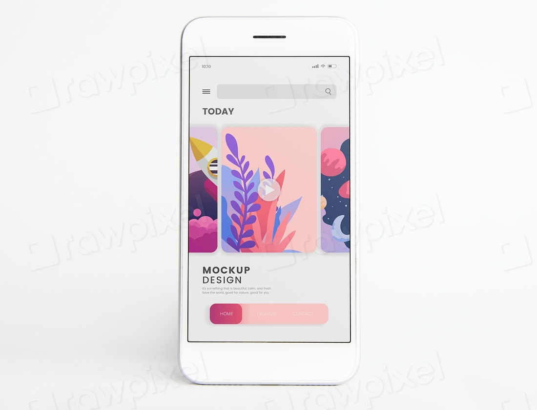Premium mobile phone screen mockup | Premium PSD Mockup - rawpixel