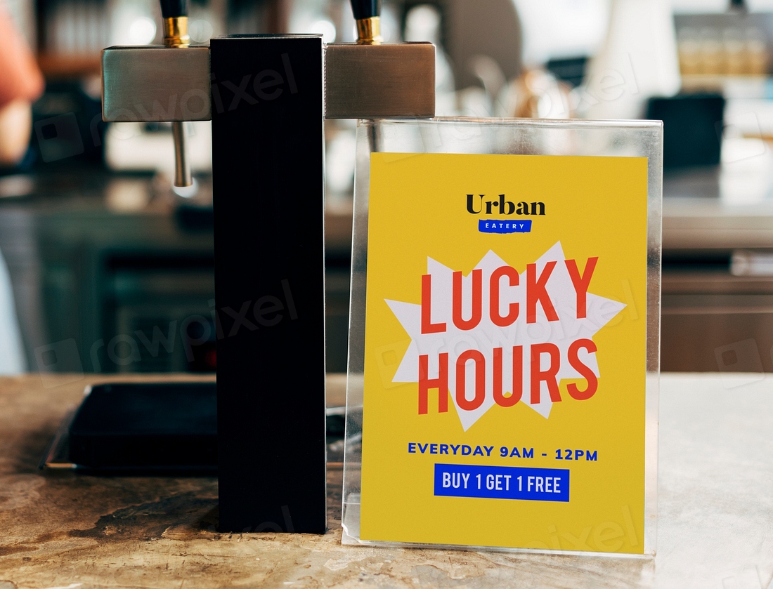 Mockup restaurant table sign board | Premium PSD Mockup - rawpixel