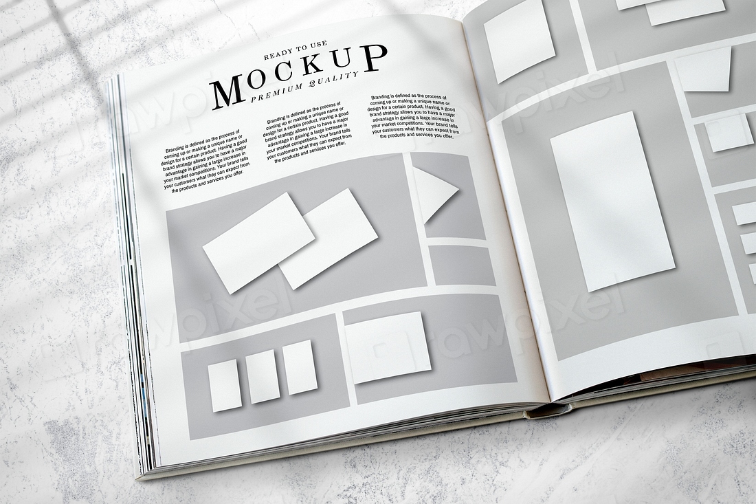 Magazine layout mockup floor psd | Premium PSD Mockup - rawpixel