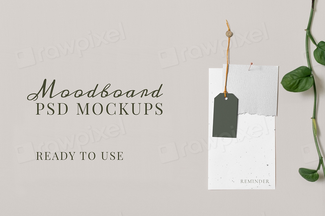 Paper tag mockups, pinned blank | Premium PSD - rawpixel