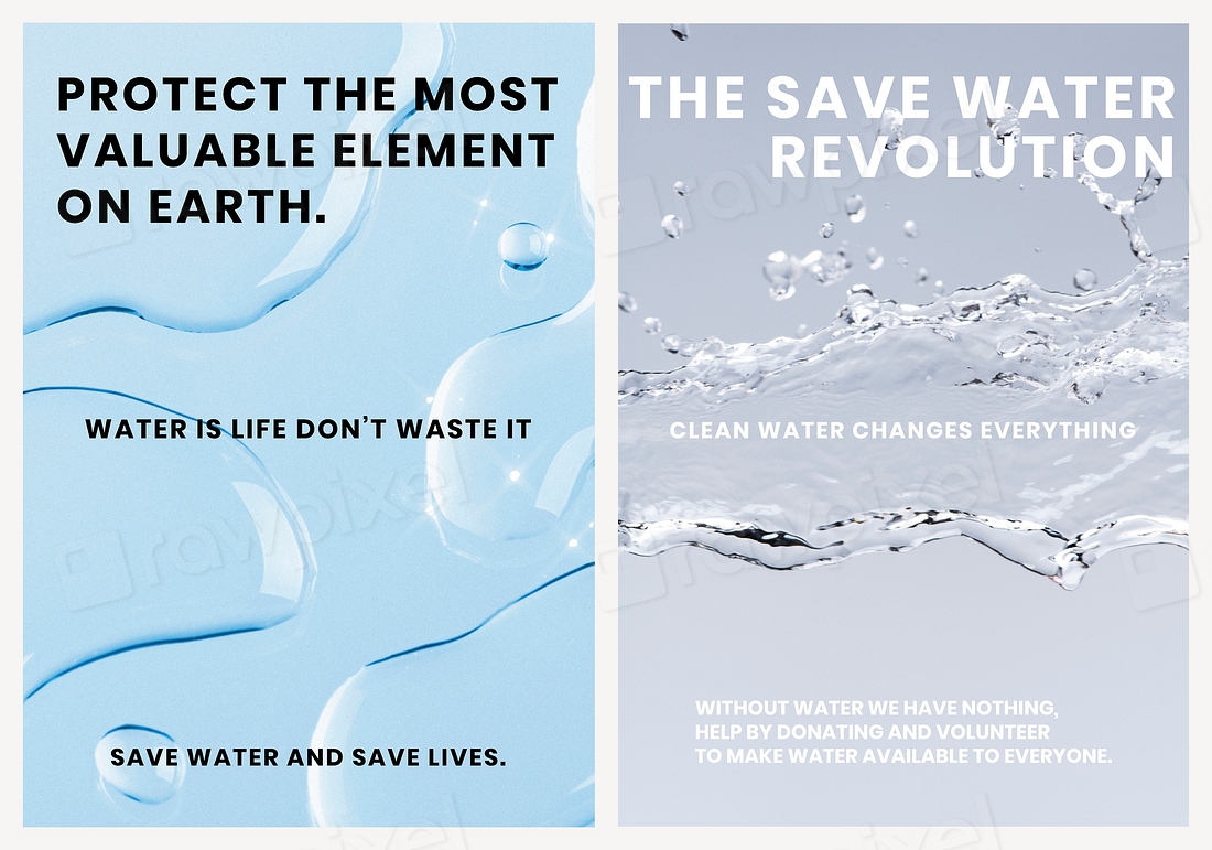 Water conservation poster template, psd | Free Vector - rawpixel