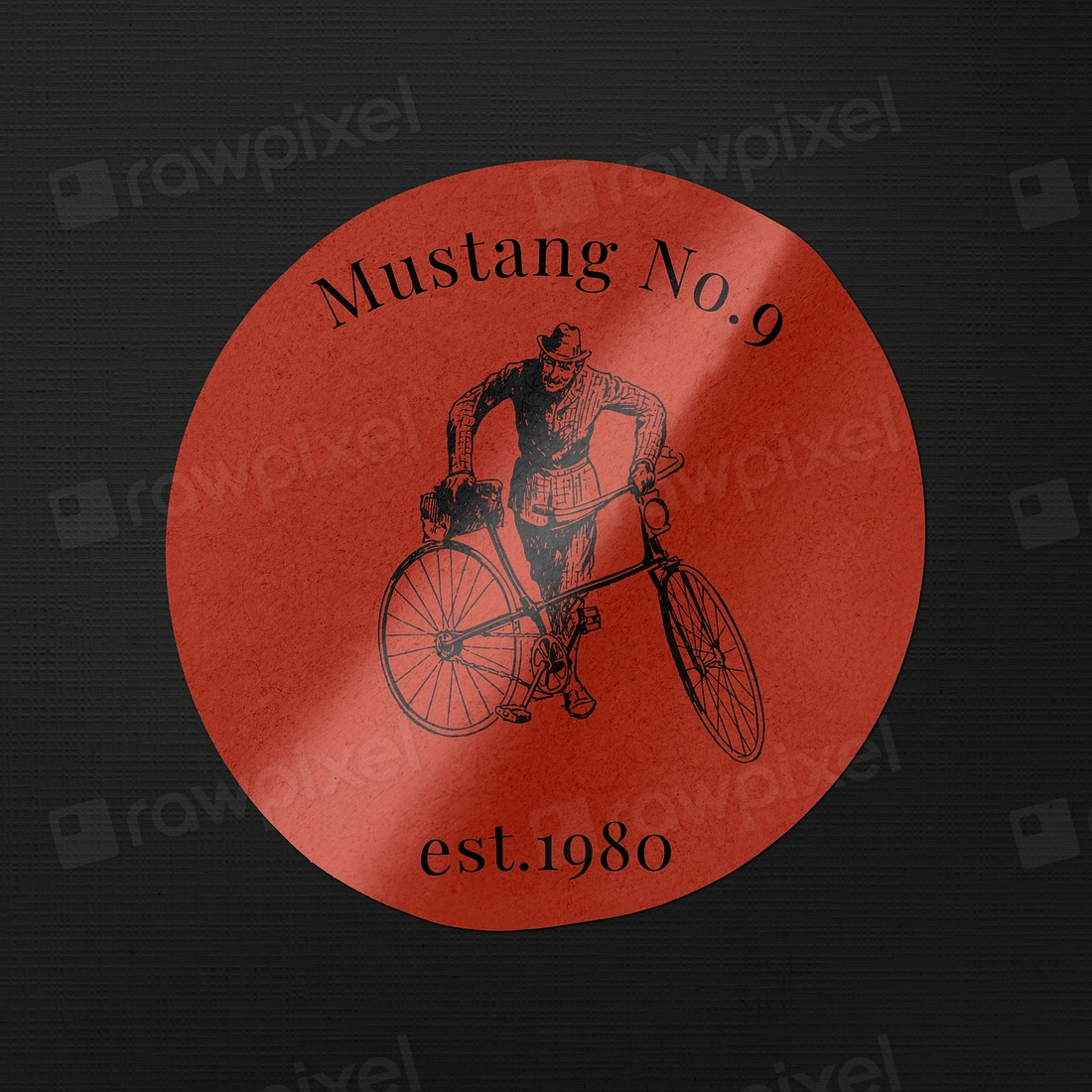 Vintage round sticker mockup, dull | Premium PSD Mockup - rawpixel