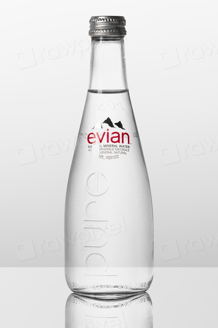 Evian natural mineral water. JANUARY | Premium PSD - rawpixel