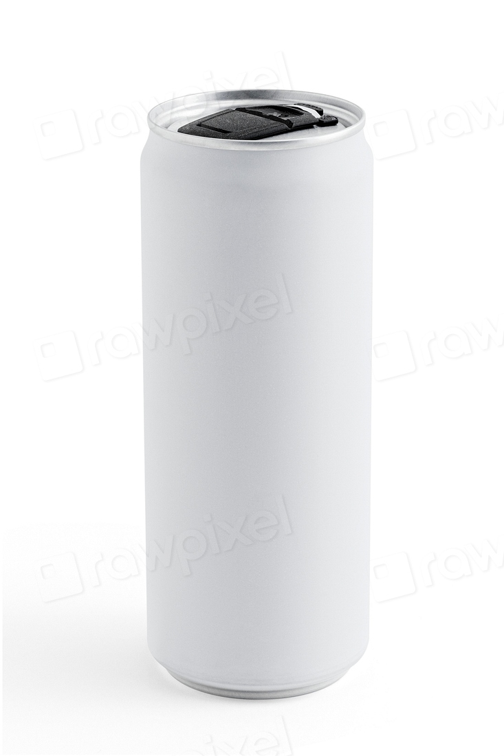 Resealable minimal white beverage can | Premium PSD - rawpixel