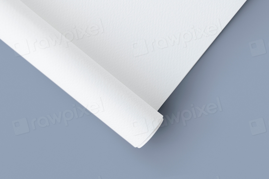 Blank white rolled chart paper | Premium PSD - rawpixel