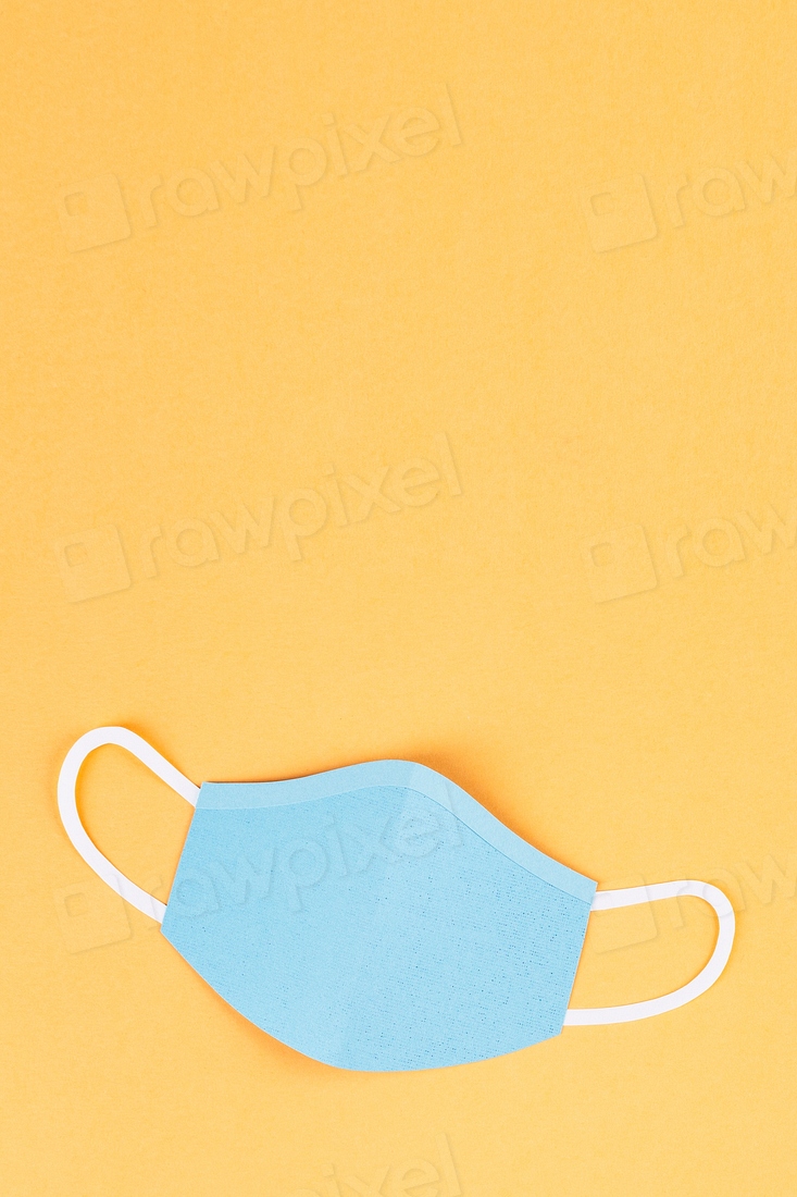 Paper craft surgical mask on a yellow | Premium Photo - rawpixel