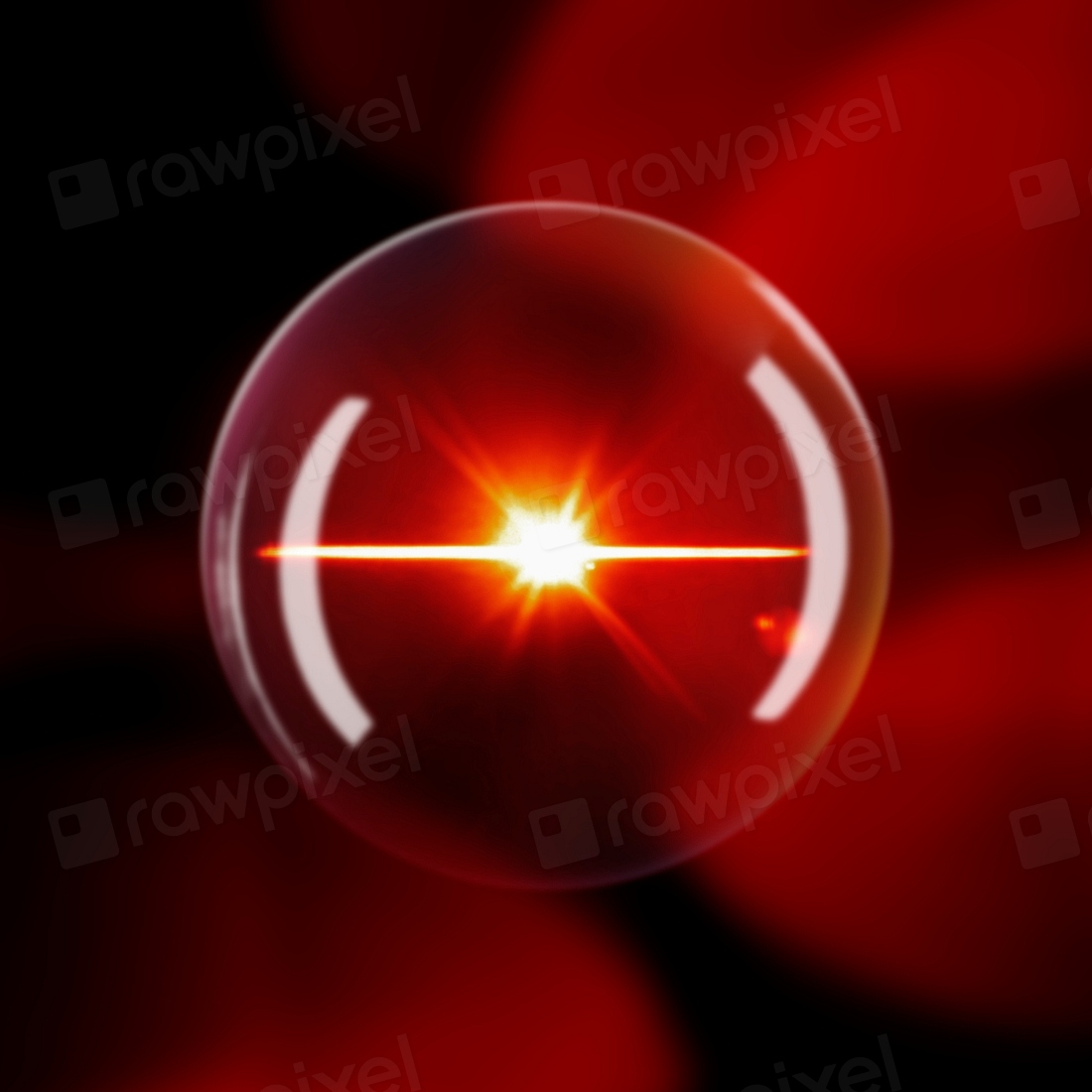 Red lens flare effect bubble | Premium PSD - rawpixel