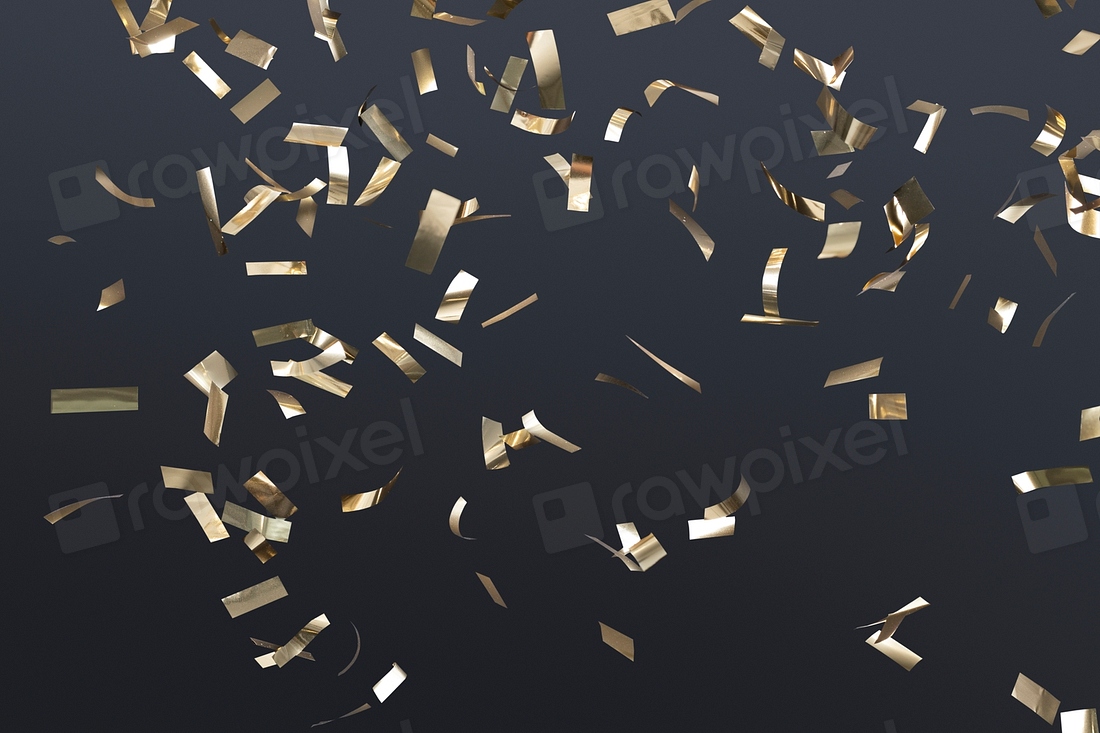 Gold confetti pattern design element | Premium PSD - rawpixel
