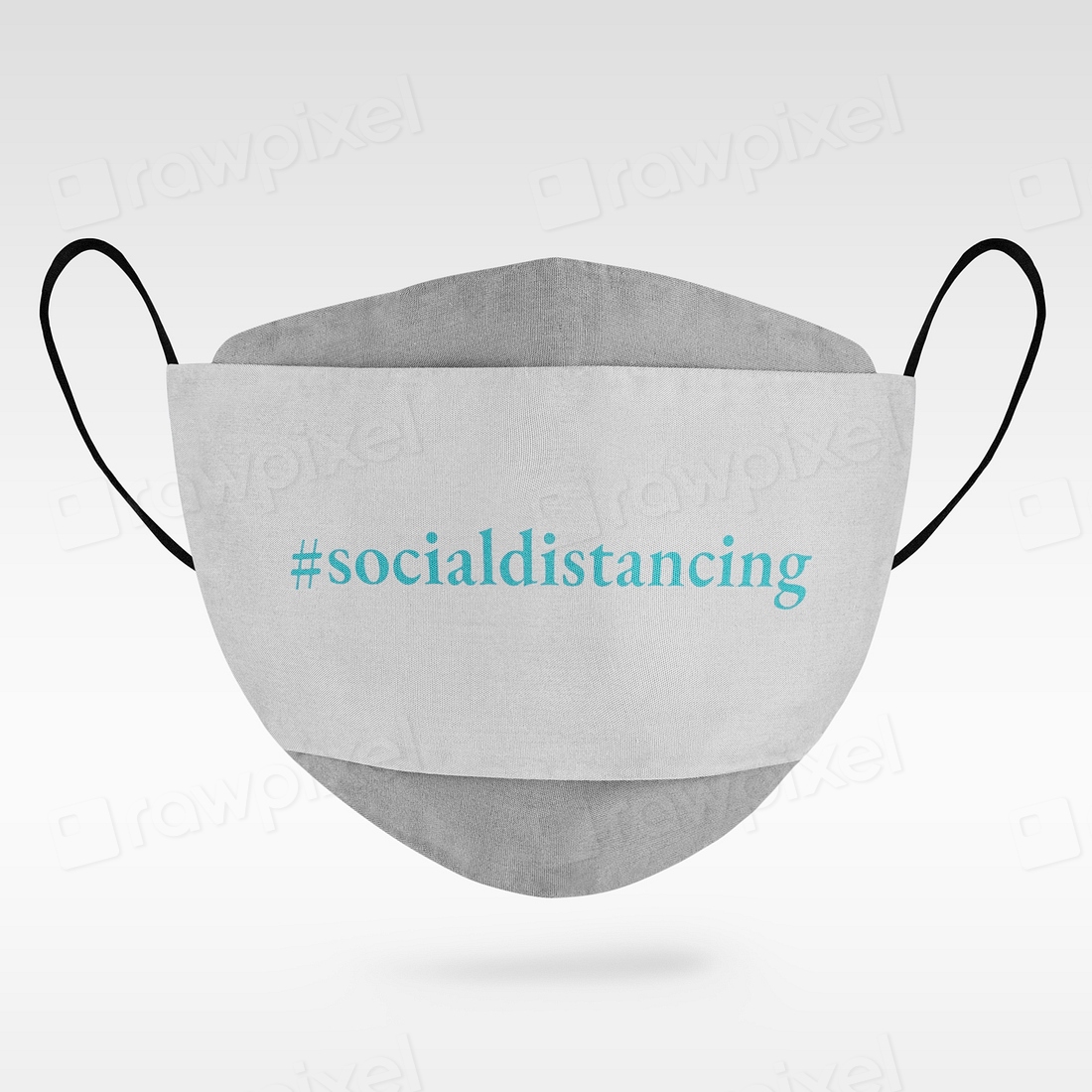 Gray fabric face mask mockup | Premium PSD Mockup - rawpixel