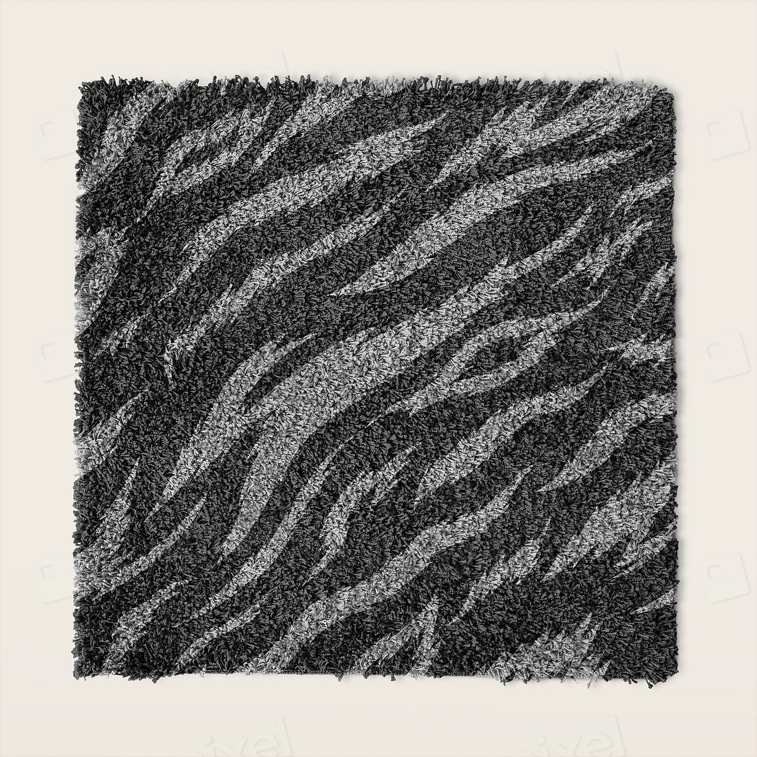 Gray fluffy square shape pattern | Premium PSD Mockup - rawpixel