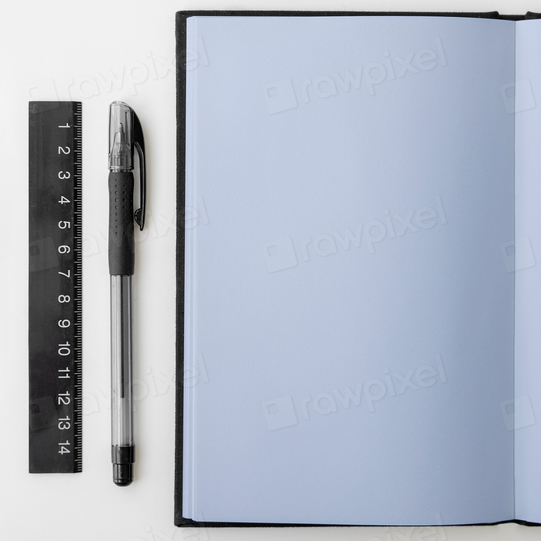 Blank plain blue notebook page | Premium PSD Mockup - rawpixel