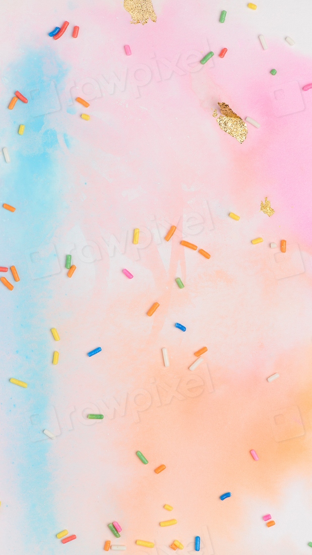 Sprinkles pastel watercolor phone background | Free Photo - rawpixel