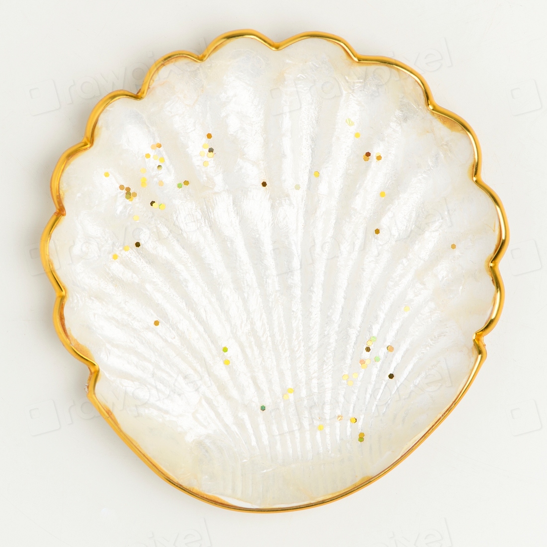 Glitter white shell minimal background | Premium Photo - rawpixel
